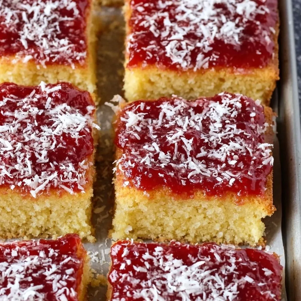 Old School Jam and Coconut Sponge with Custard - savorysweetempire.com